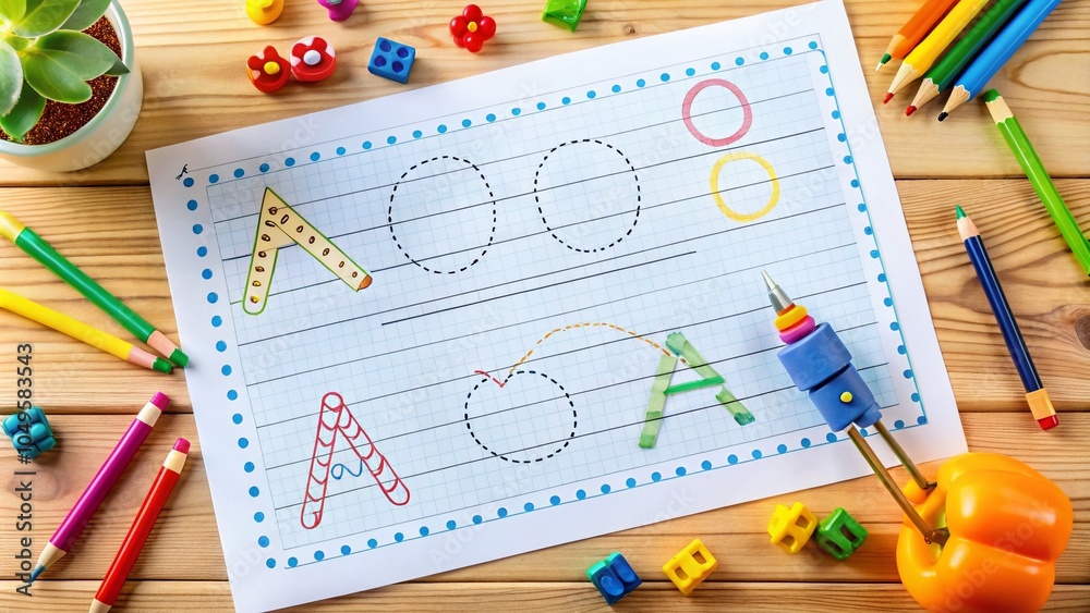Alphabet Tracing Worksheet for Kindergarten Kids - A4 Printable Writing ...
