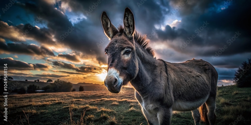 Long Exposure Donkey Portrait Capturing Stunning Details and Expression ...