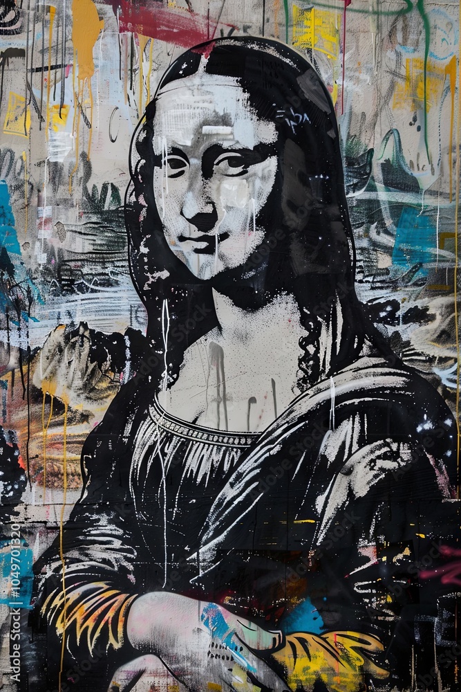 Street Art Interpretation of the Mona Lisa: A Modern Twist with ...