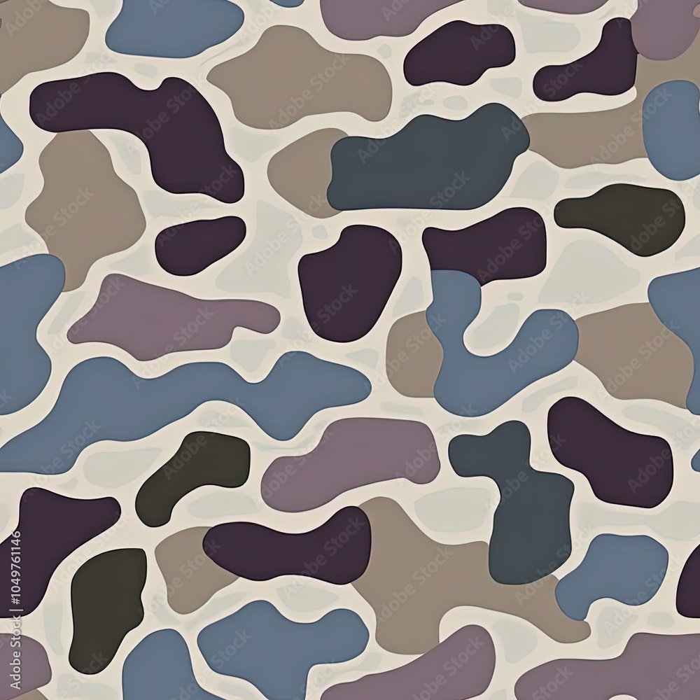 Retro Old School Duck Hunting Camo Pattern, Seamless Camouflage Texture ...