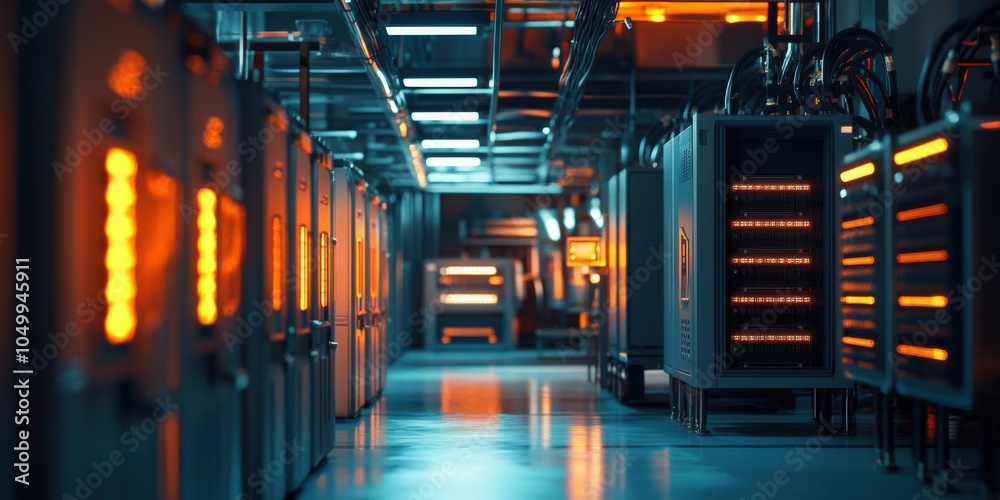 Battery pack in battery room in power plant for supply electricity in ...