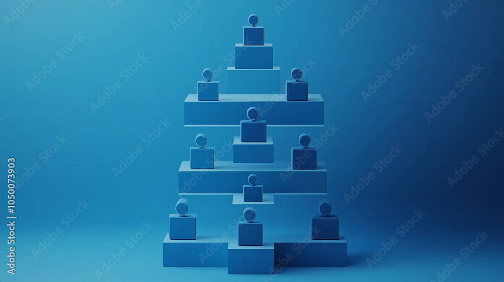 Stock-Illustration „Business concept. Chart of business organization ...