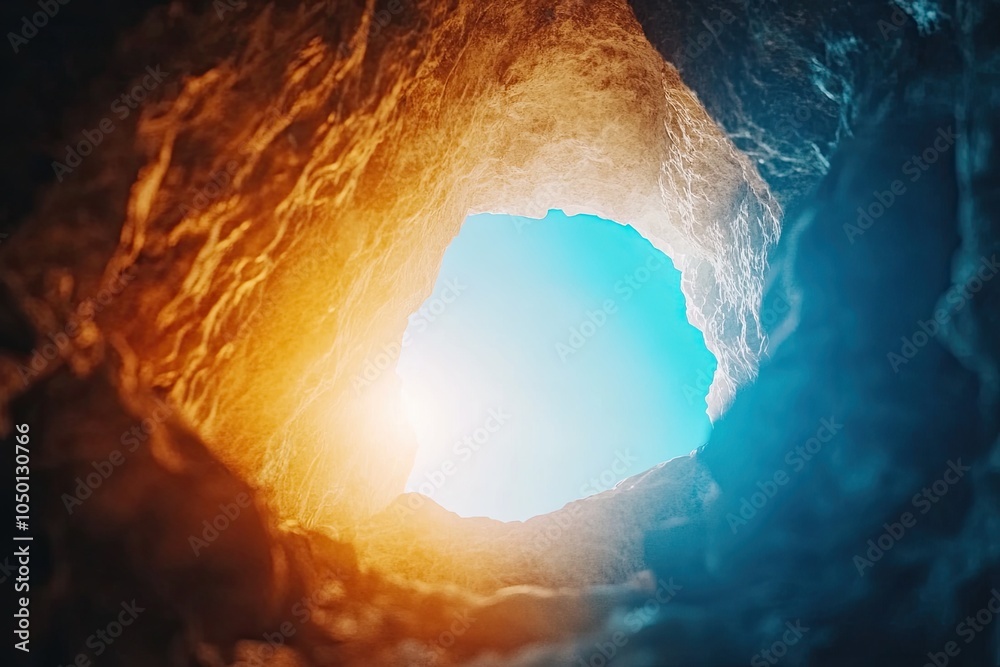 Early Humans Gather at Cave Entrance With Flickering Firelight and ...
