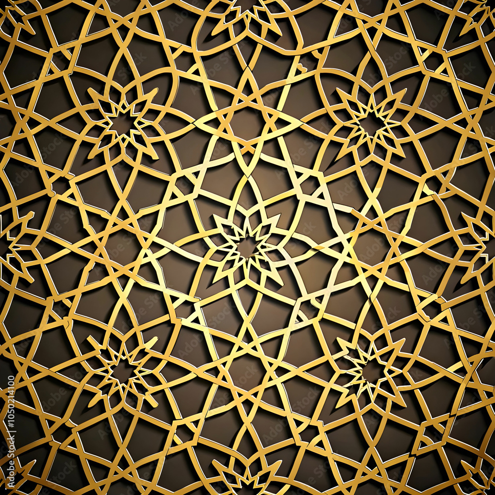 islamic pattern black gold background Stock Illustration | Adobe Stock