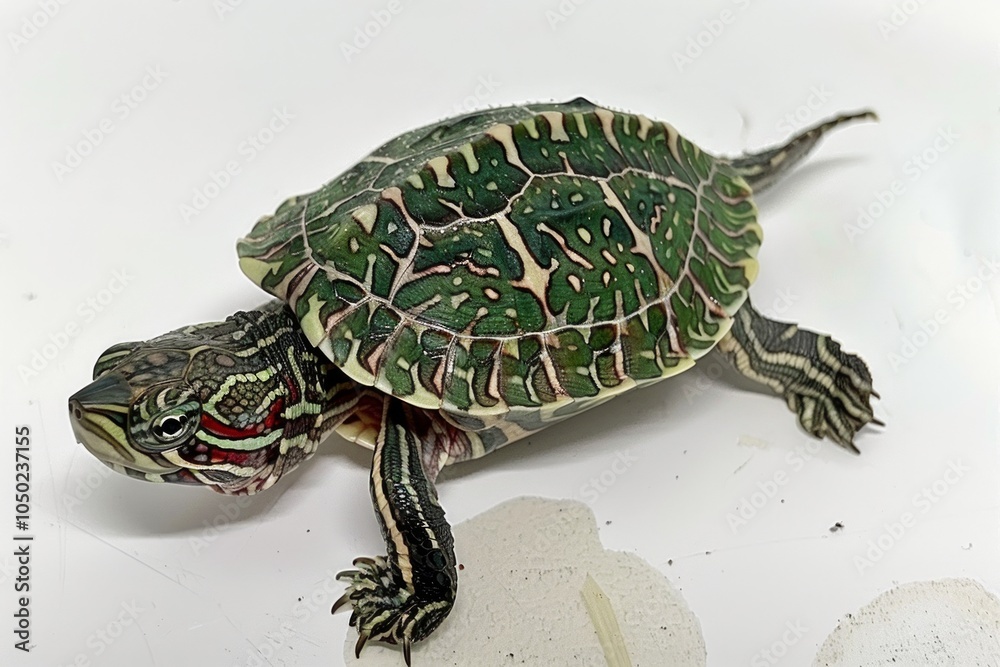 Common Map Turtle stands out with its intricate map like shell patterns ...