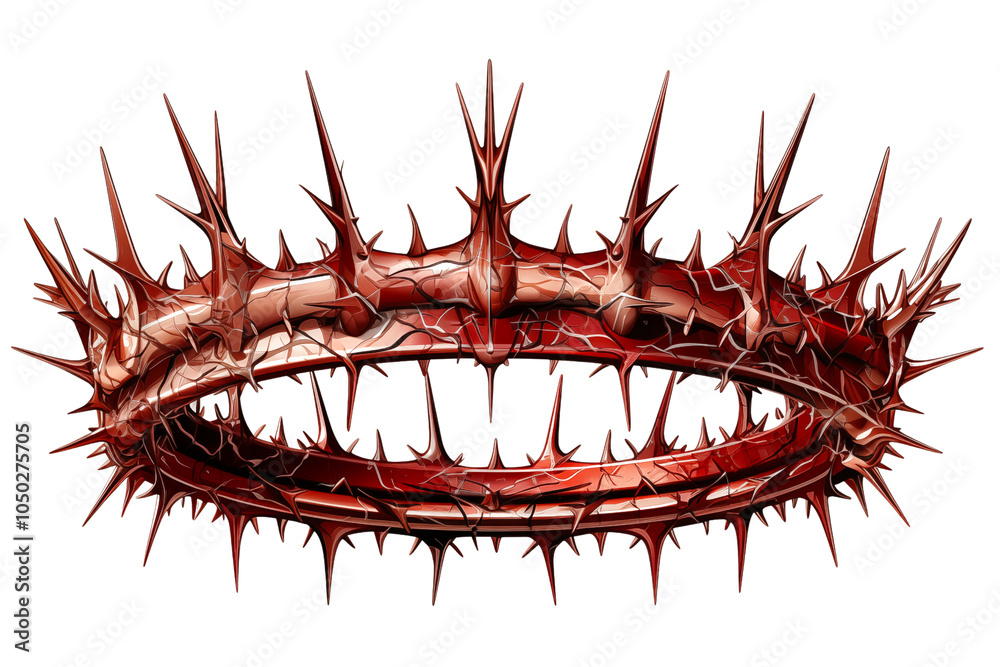 Crown of thorns with realistic textures on a transparent background ...