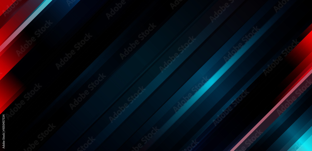 Red and blue diagonal stripes background. Design for poster, banner ...