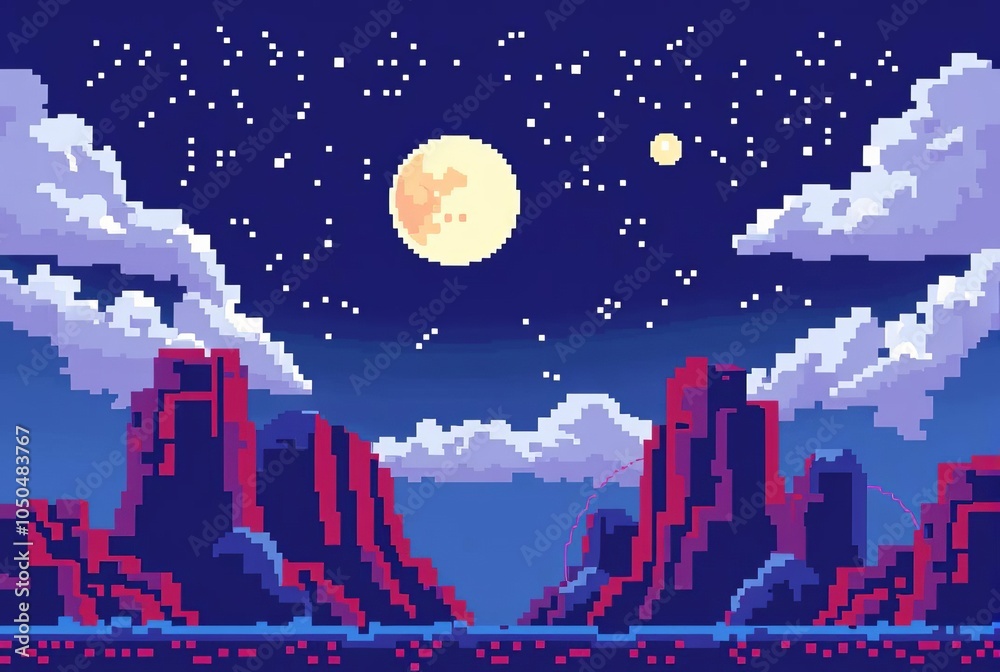 Pixel Art Reducing the image to a grid of pixels, giving a r Stock ...