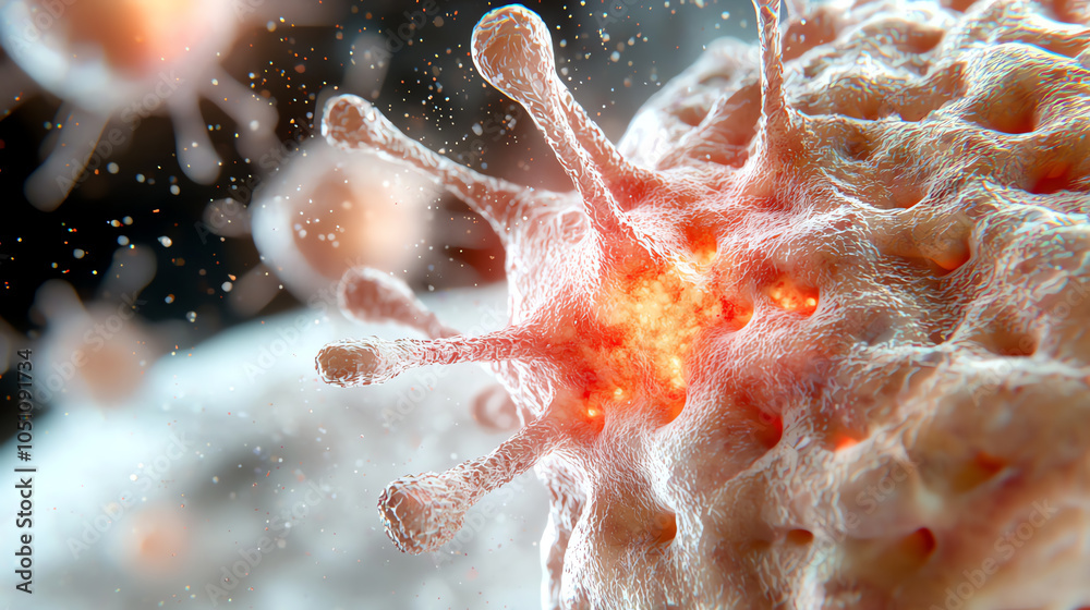 Microscopic view of viral structure understanding pathogens and their impact on health Stock ...