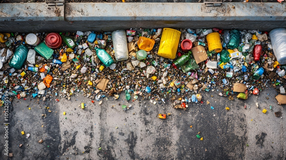Urban waste collectors segregating recyclable materials from general ...