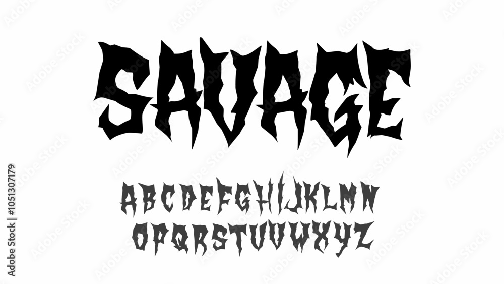 Gothic alphabet, dark vintage scary typeface. Rock poster decoration ...