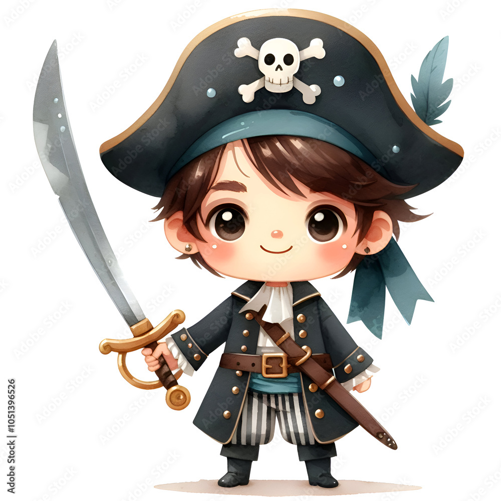 Cute Pirate Clipart, Pirate Ship Clipart, Treasure Island, pirate ...