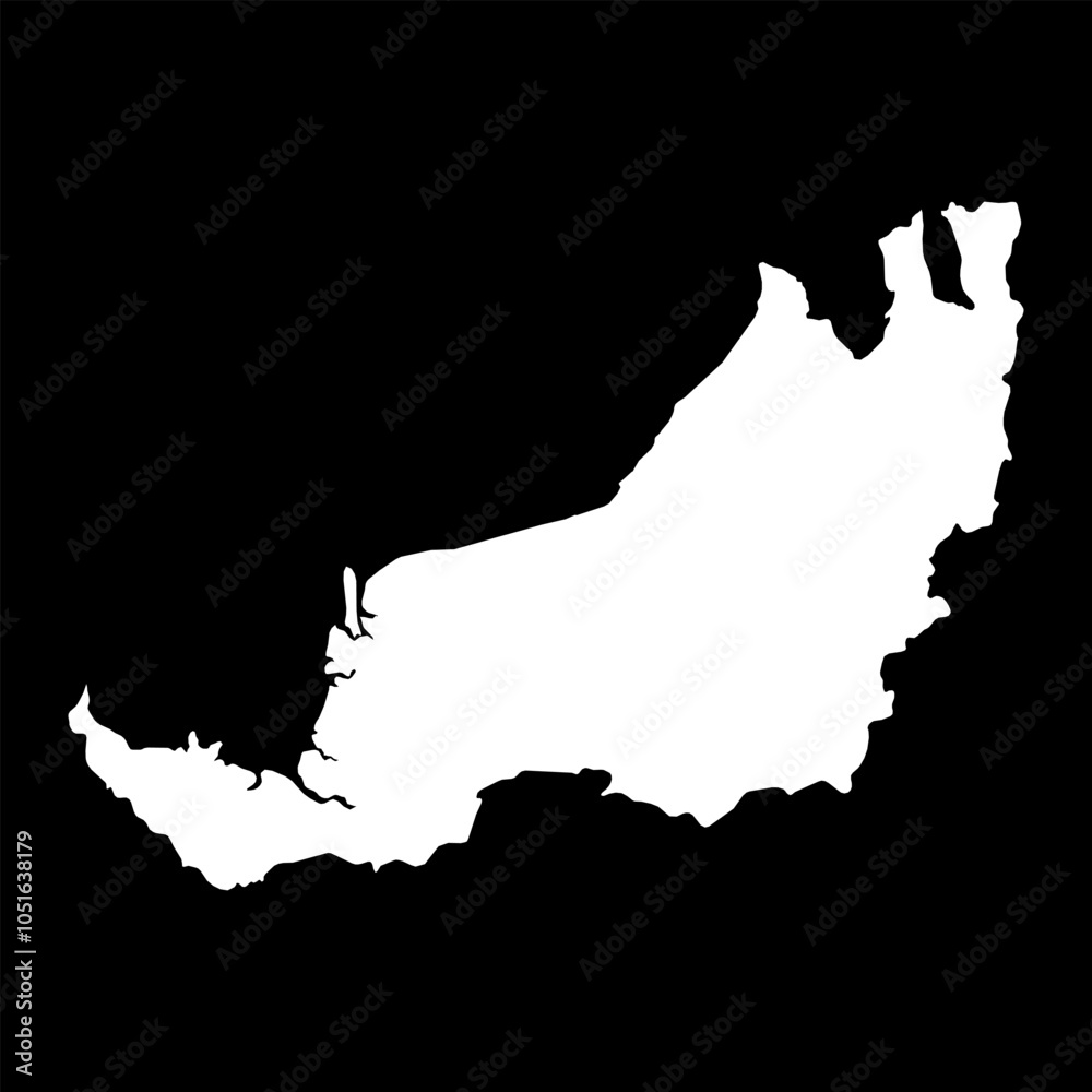 Sarawak state map, administrative division of Malaysia. Vector ...