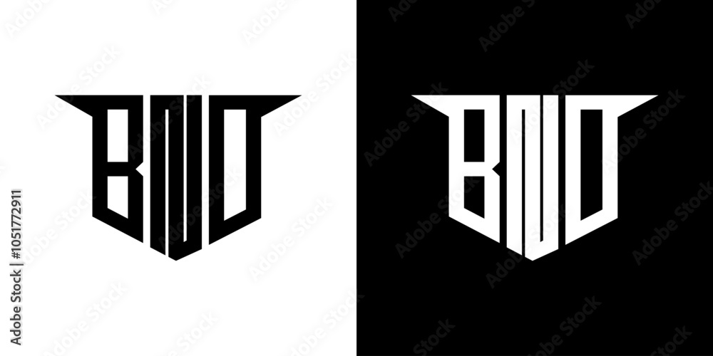 BND letter logo design with white background in illustrator, vector ...