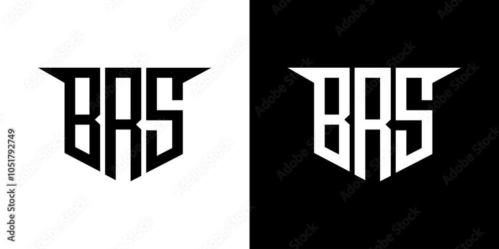 BRS letter logo design with white background in illustrator, vector ...