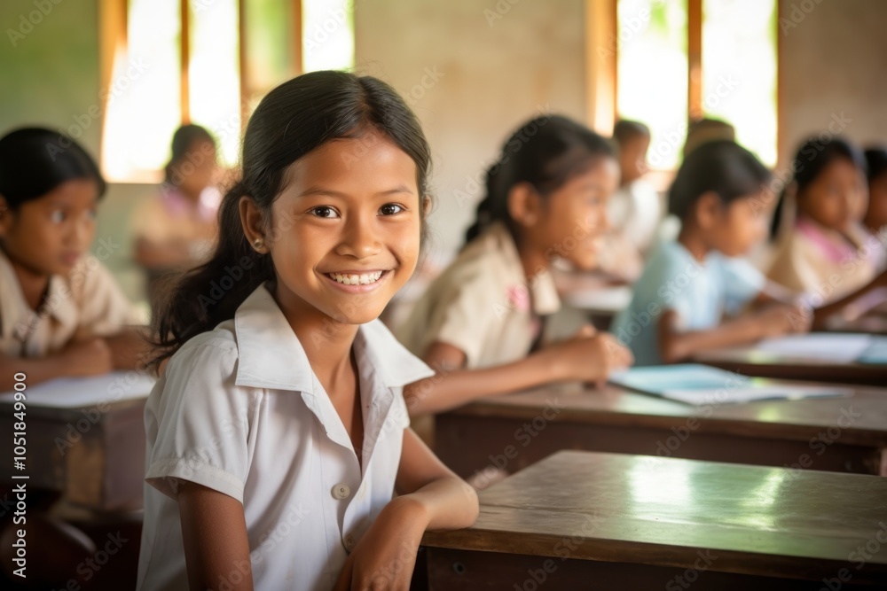 Southeast Asian students classroom child togetherness. Stock Photo ...