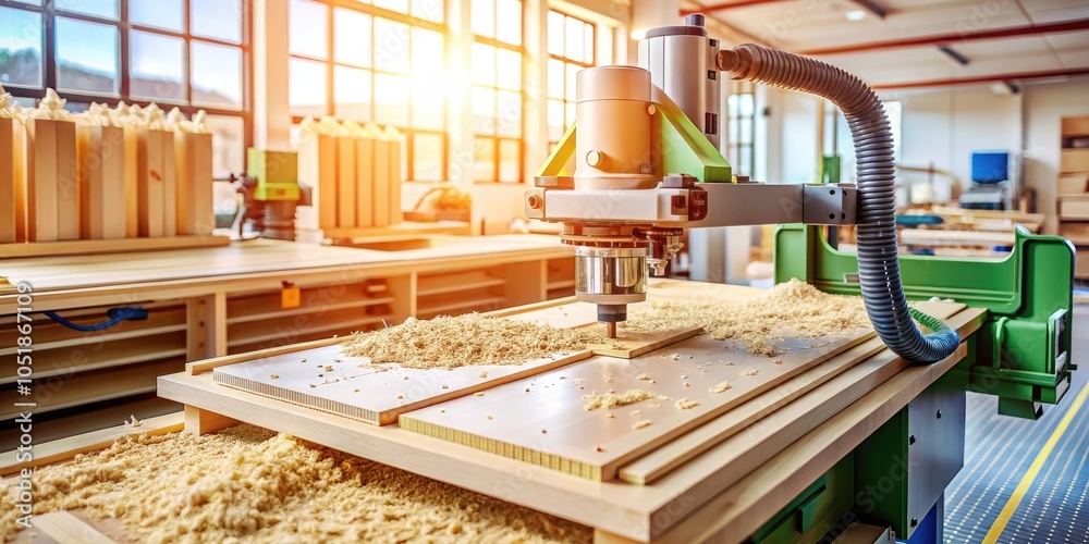 CNC Router Machine Designing Complex Shelf Layout with Precision ...