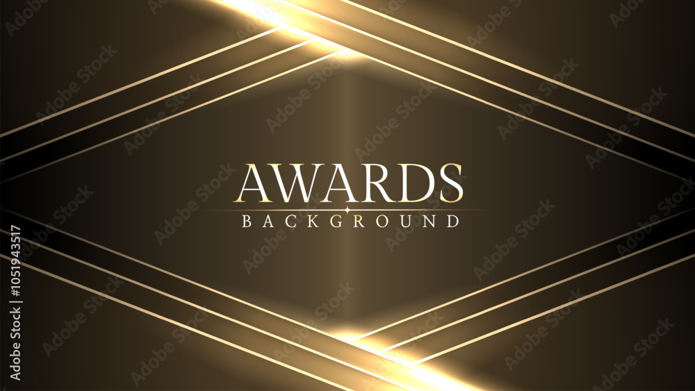 Award luxury elegant gold glowing line with lighting effect sparkle on ...