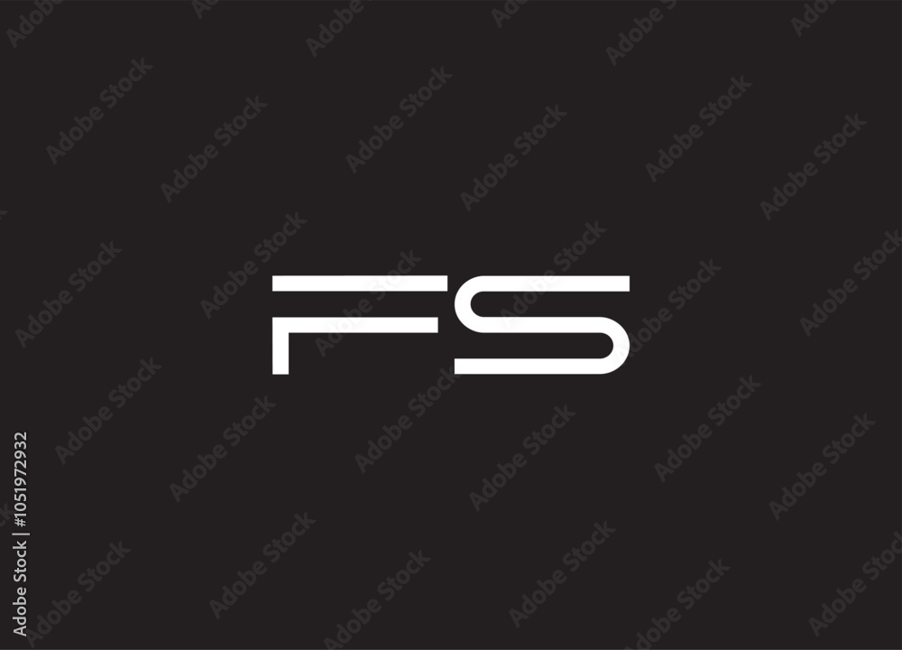 FS letter logo and initial logo design Stock Vector | Adobe Stock