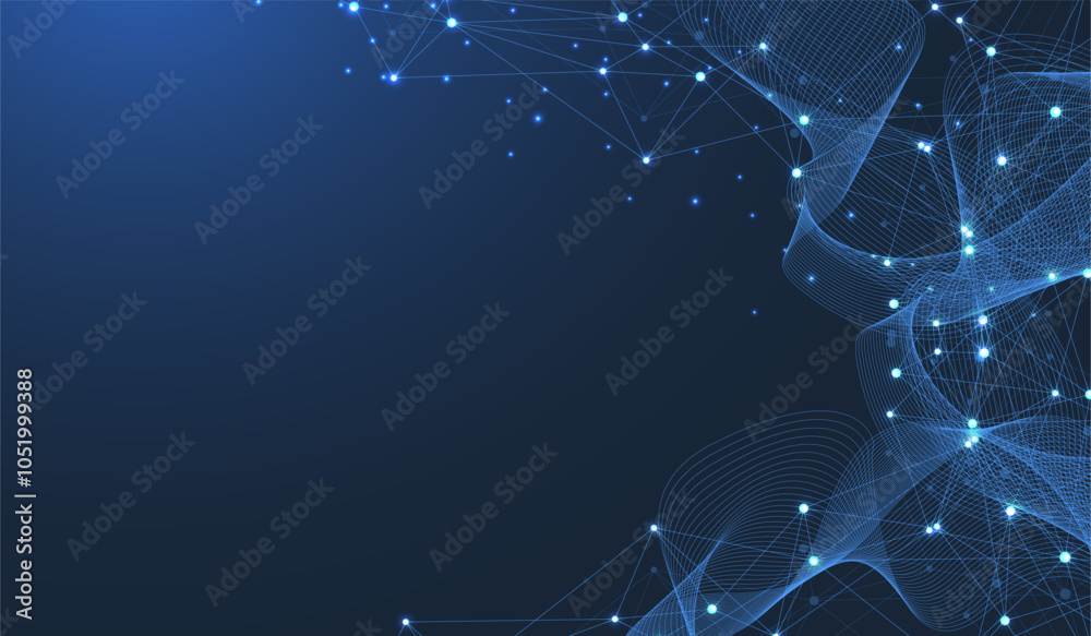 Artificial Intelligence with circuit electric line style. Digital ...