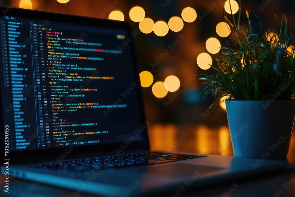 Photo Stock Syntax for large-scale information processing visible in ...