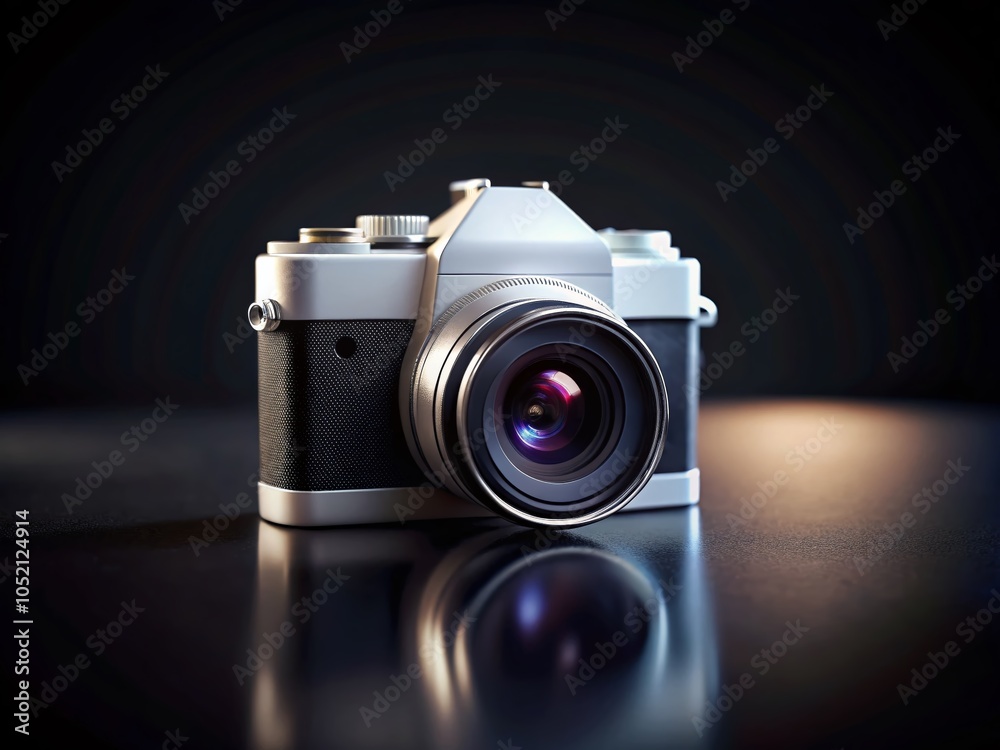 Retro Flash Overlay Effect on Black Background for Video Production in ...