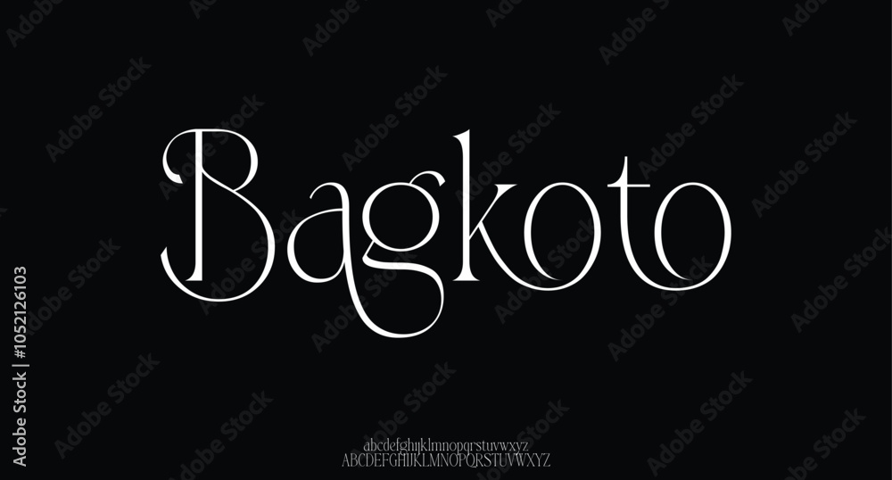 elegant font, glamour type and luxury typeface, vector royal English ...