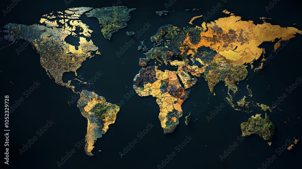 Global inflation: A world map with various countries highlighted, each ...