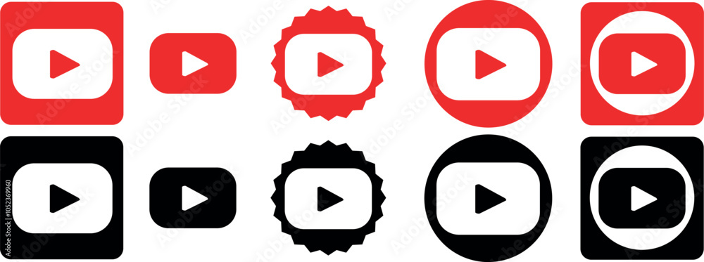 YouTube Topics Logo, YouTube Topics Line Icon in Black Color. Video and ...