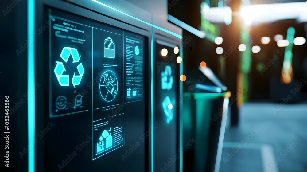 Futuristic AI Powered Trash Bin Automatically Sorts and Recycles Waste ...