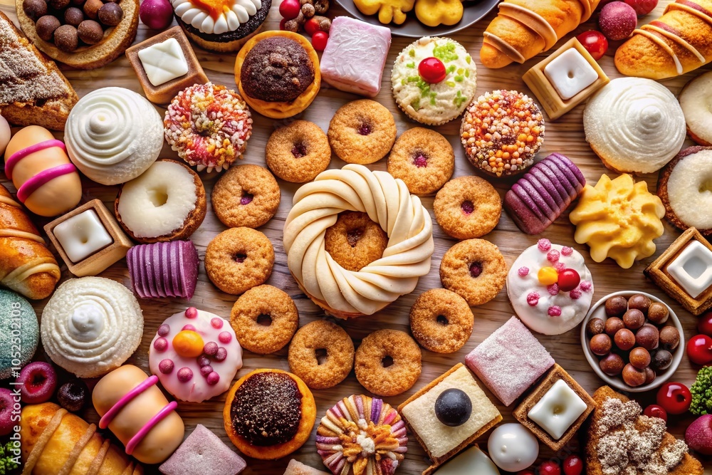 Sweet Bakery Delight: Macro Photography of Cake, Pastry, Marshmallow ...