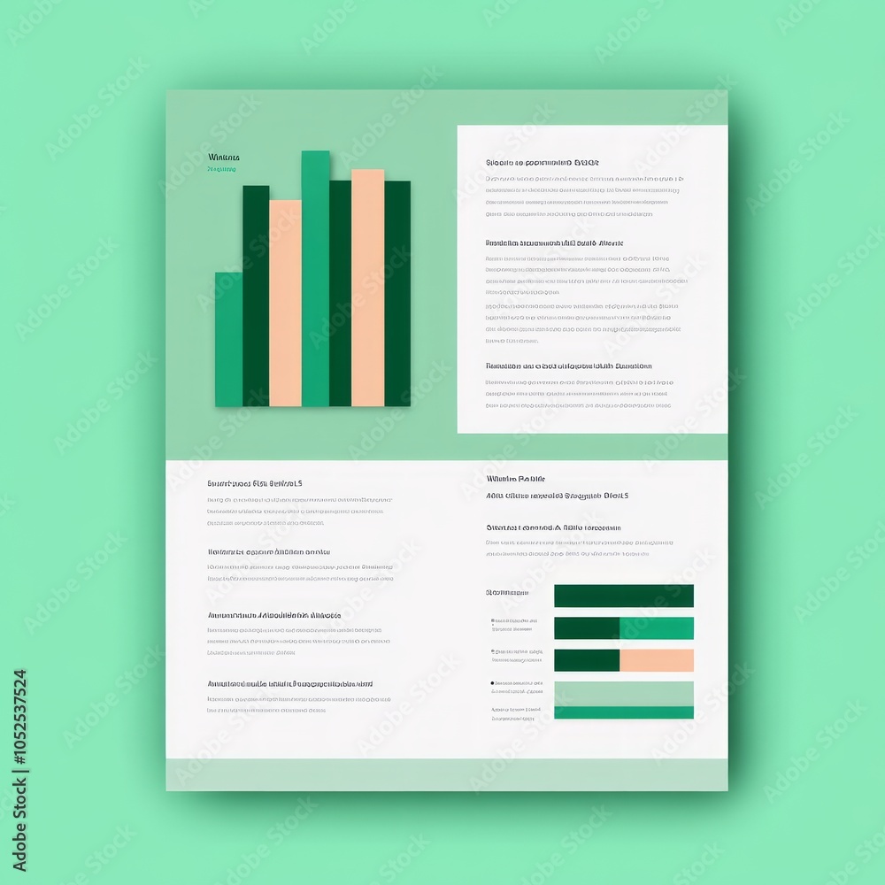 Infografis dengan grafik batang dan teks informatif. Stock Illustration ...