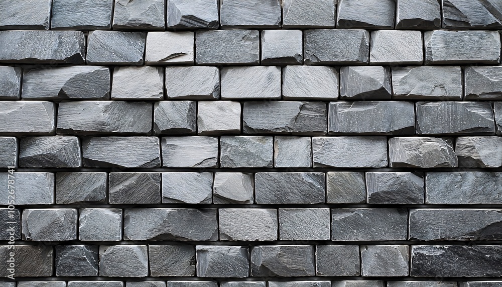 Modern gray stone cladding wall creates a seamless textured surface ...