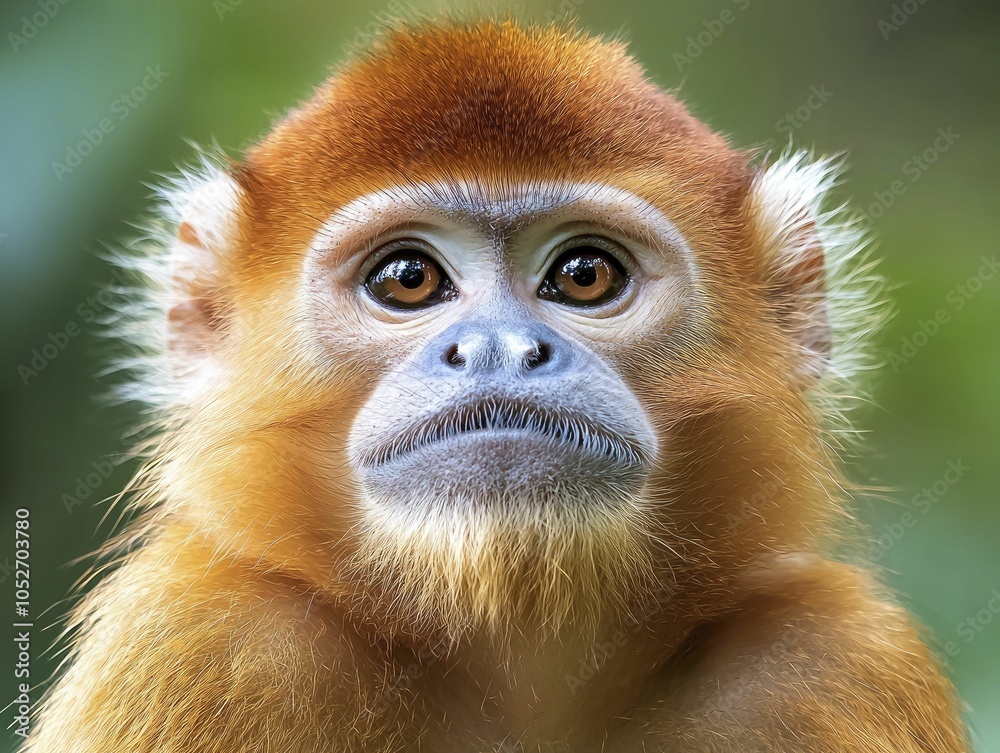 Golden Snub-Nosed Monkey portrait photography featuring bright colors ...
