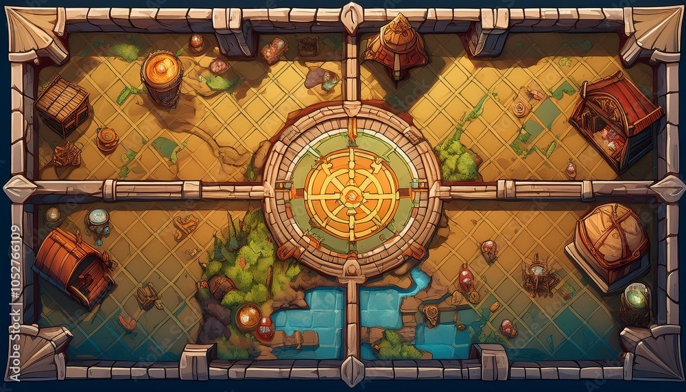 DnD Battlemap Treasure Room Intriguing Map for Battles AI Generate ...