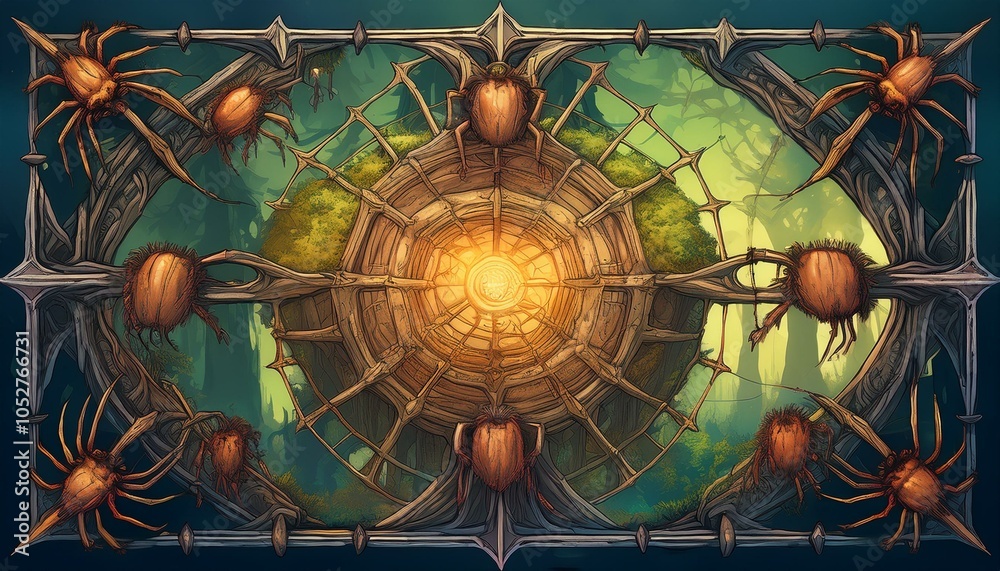 DnD Battlemap Spider Lair Beware the Giant Spiders! AI Generate Stock ...