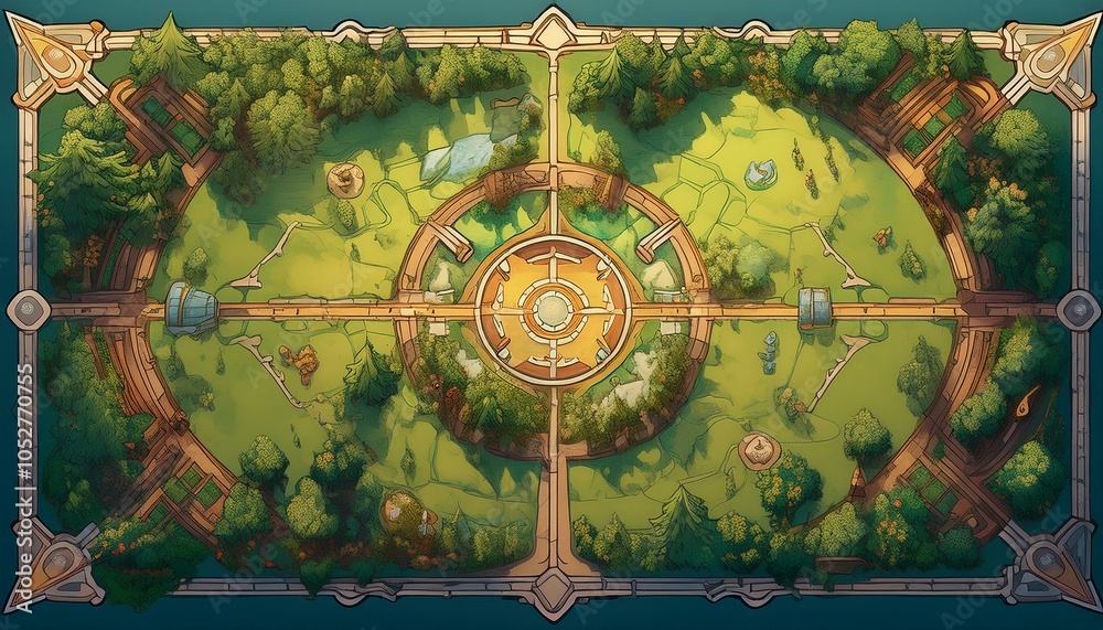 DnD Battlemap Shadow Forest Detailed Immersive Map AI Generate Stock ...