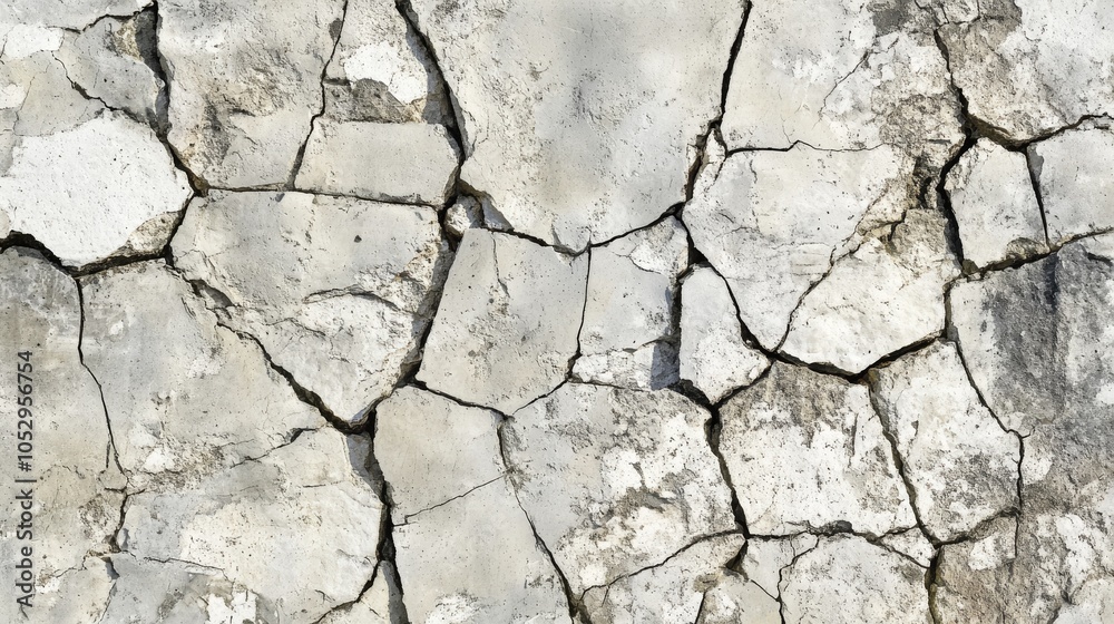 2410 16.A realistic cracked concrete texture on a transparent ...