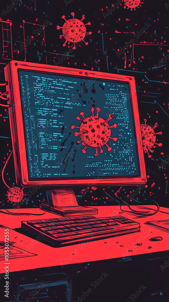 hacker virus malware attack, bug detection and online security, hacker ...