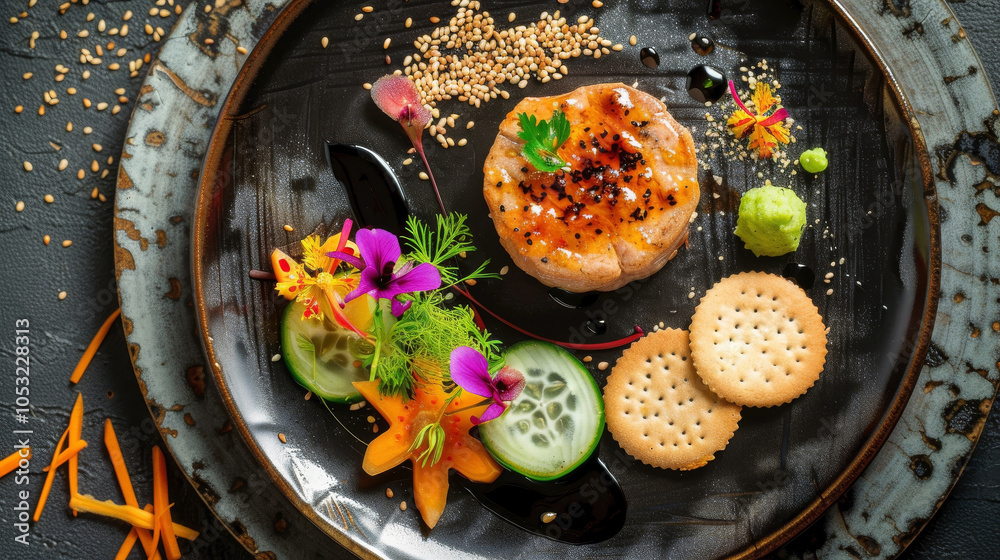 Puff pastry parcels filled with soy-ginger sesame oil-marinated ...