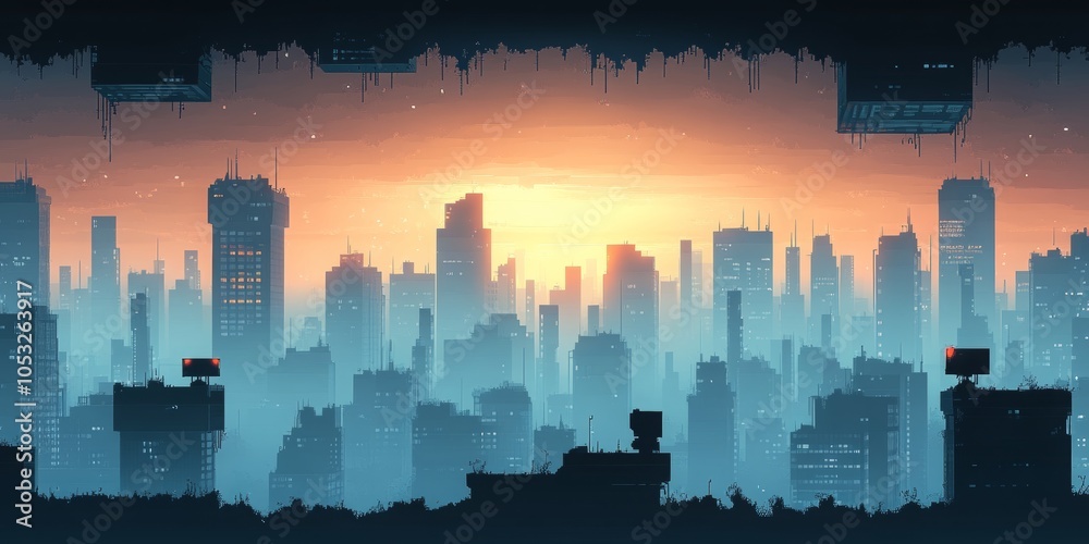 Urban Rooftop Adventure, a vibrant 2D platformer level featuring flat ...