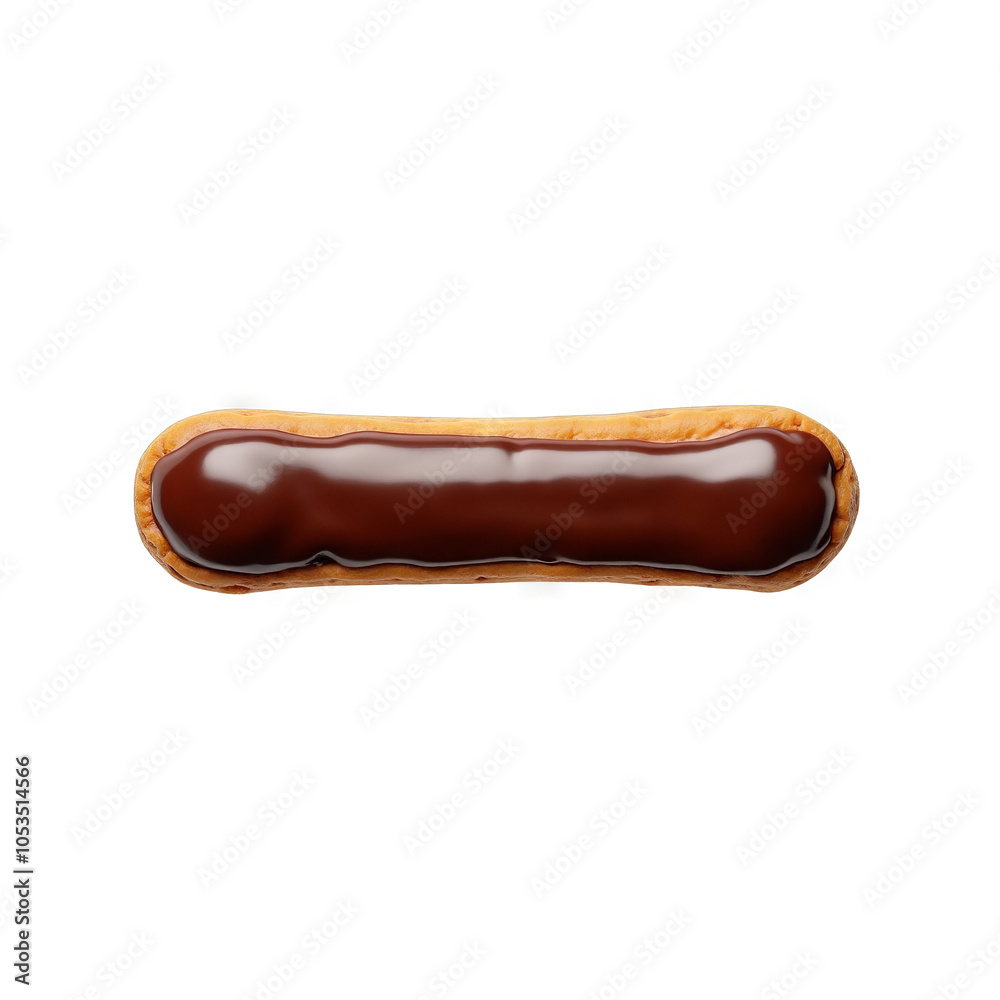 Ultra-realistic UHD photo of éclair isolated on a transparent ...