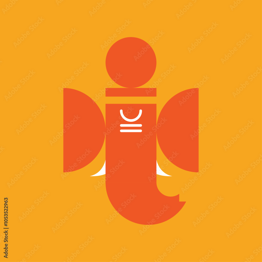Vector Illustration of Lord Ganpati abstract background for Ganesh ...