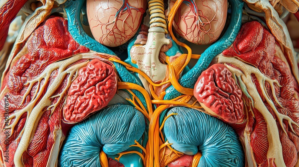 A visual representation of the human endocrine system showing glands ...