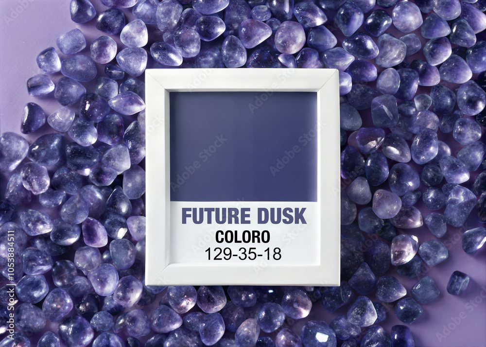 Future dusk color of the year 2025. Cristal stones background with ...