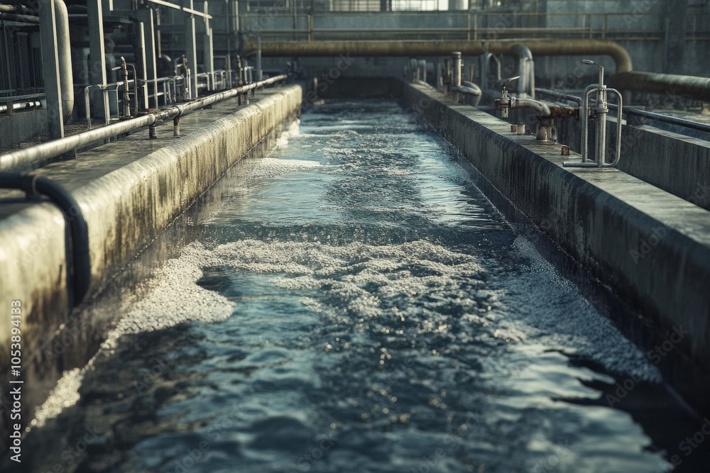 Industrial Wastewater Flow in Steel Pipeline Technology for ...