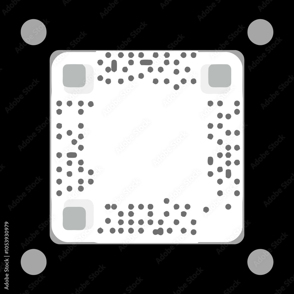 Scan me QR code blank frame. printable scan here sticker template for ...