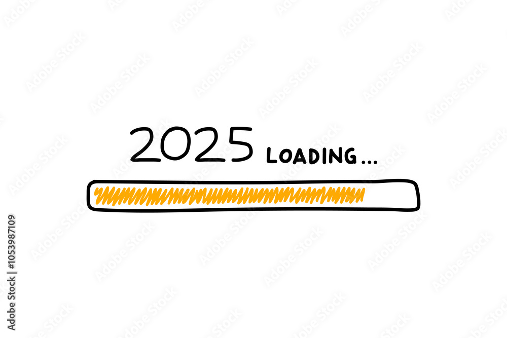 Loading process ahead of the 2025 new year. 2025 new year celebration ...