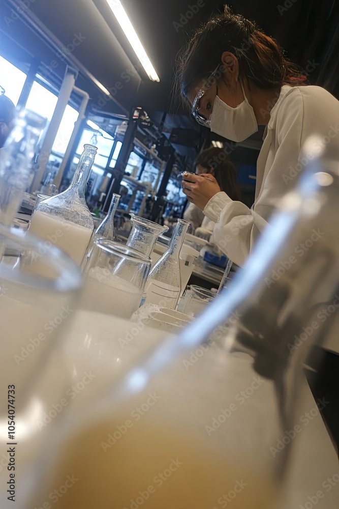 Investigación de Microorganismos Microbiólogos observando cultivos de ...