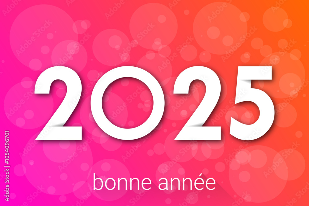 Bonne année - meilleurs vœux 2025 - vecteur pour affiche, bannière ...